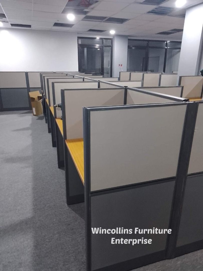 ';[Full fabric cubicle office partition - Custom Color, Furniture ...