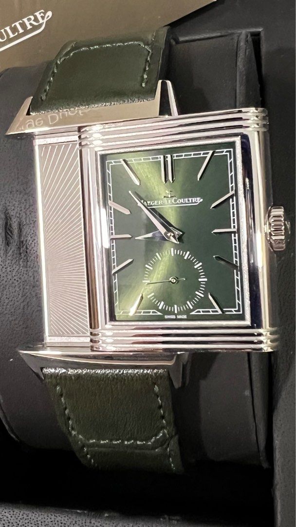 Full set JLC Reverso Tribute Green, Luxury, Watches on Carousell