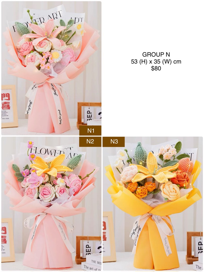 Group N Flower Bouquet, Hobbies & Toys, Stationery & Craft, Flowers ...