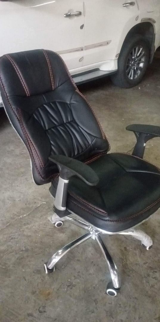 Heavy Duty Executive Chair High Back Office Chair PVC Armrest w/caster ...