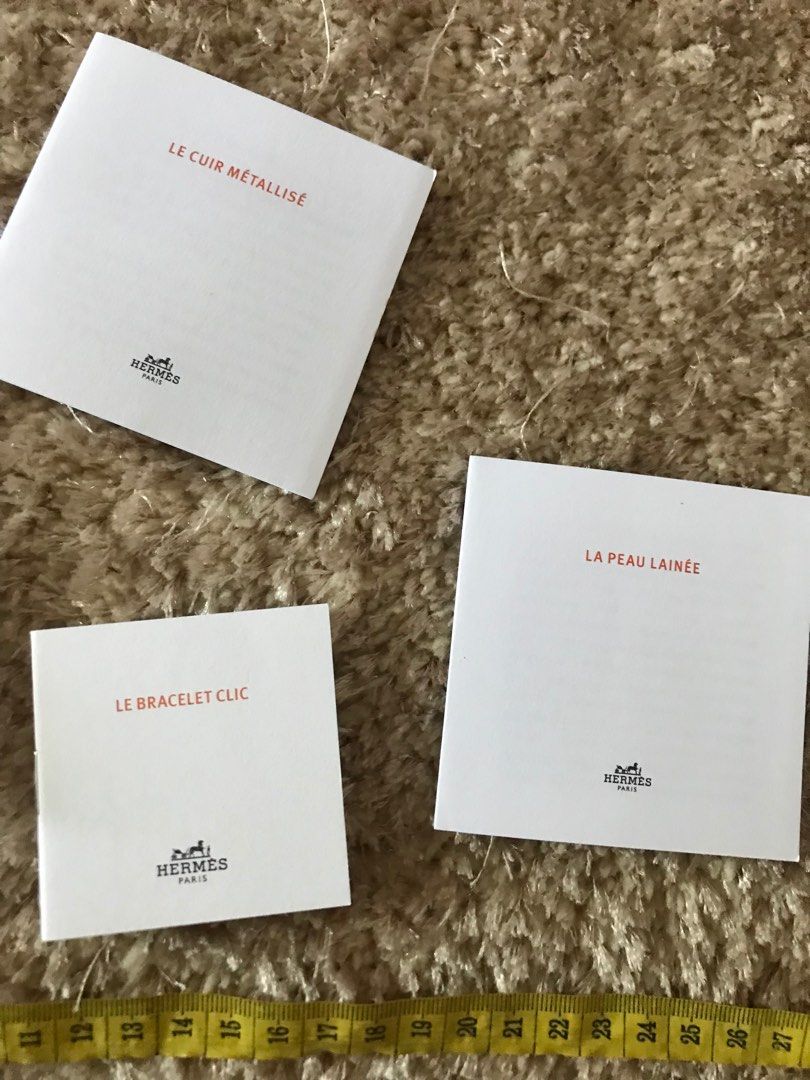 HERMES tag label tag booklet authentic card buat apa aja baca lihat ...