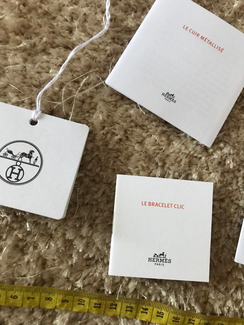 HERMES tag label tag booklet authentic card buat apa aja baca lihat ...