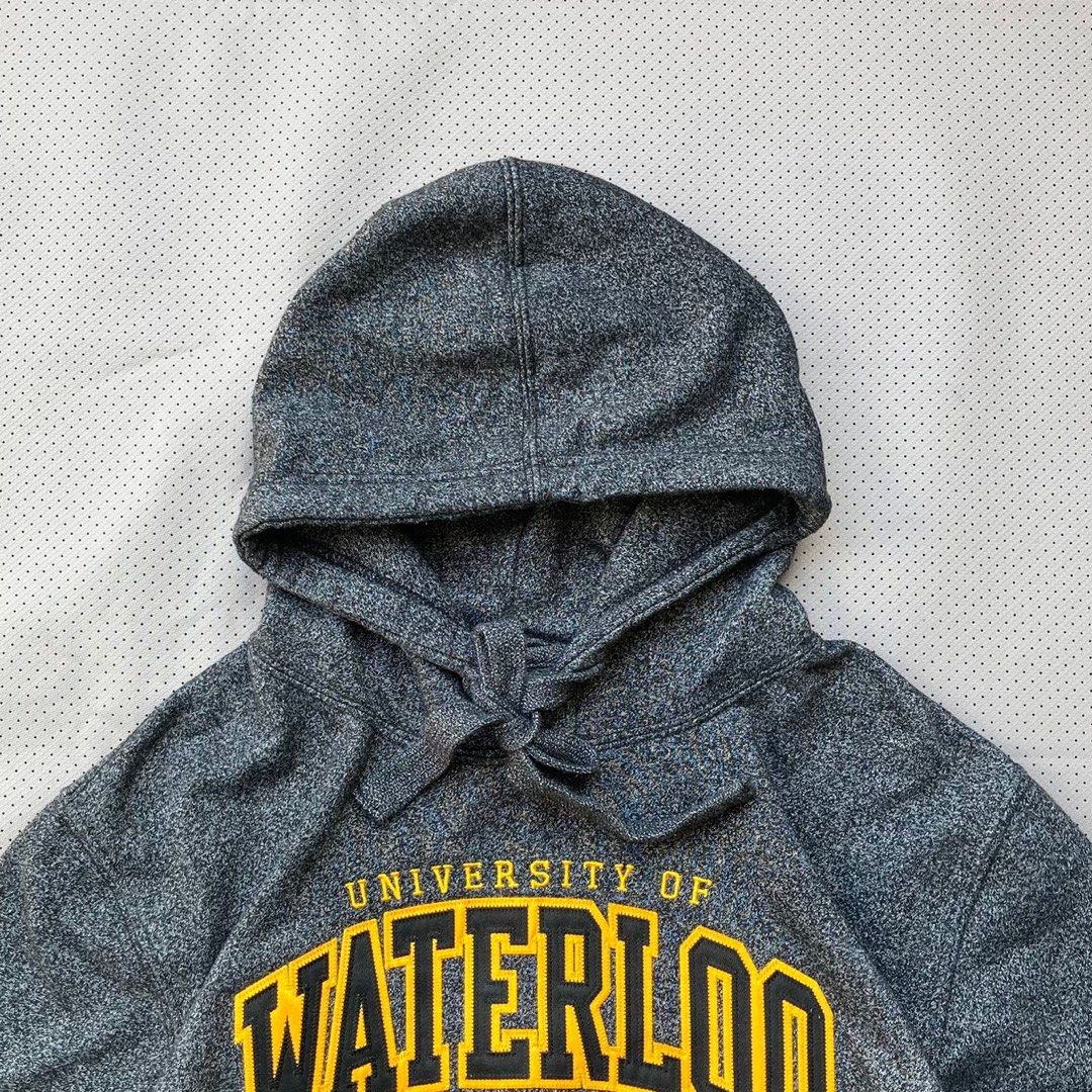 HOODIE WATERLOO UNIVERSITY, Fesyen Pria, Pakaian , Baju Luaran di Carousell