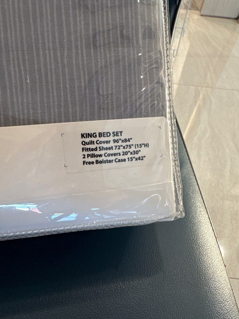Horgen King Bed Set with quilt cover, Furniture & Home Living, Bedding ...