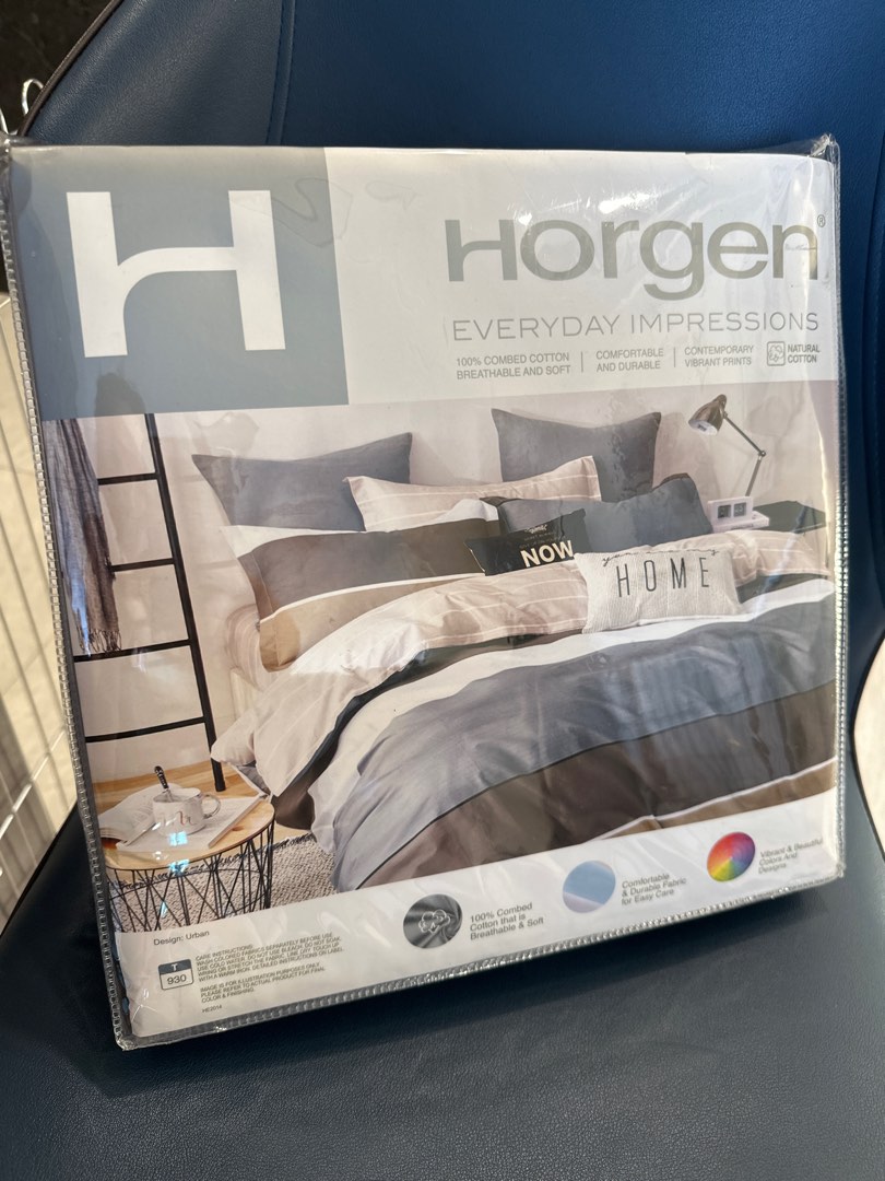 Horgen King Bed Set with quilt cover, Furniture & Home Living, Bedding ...
