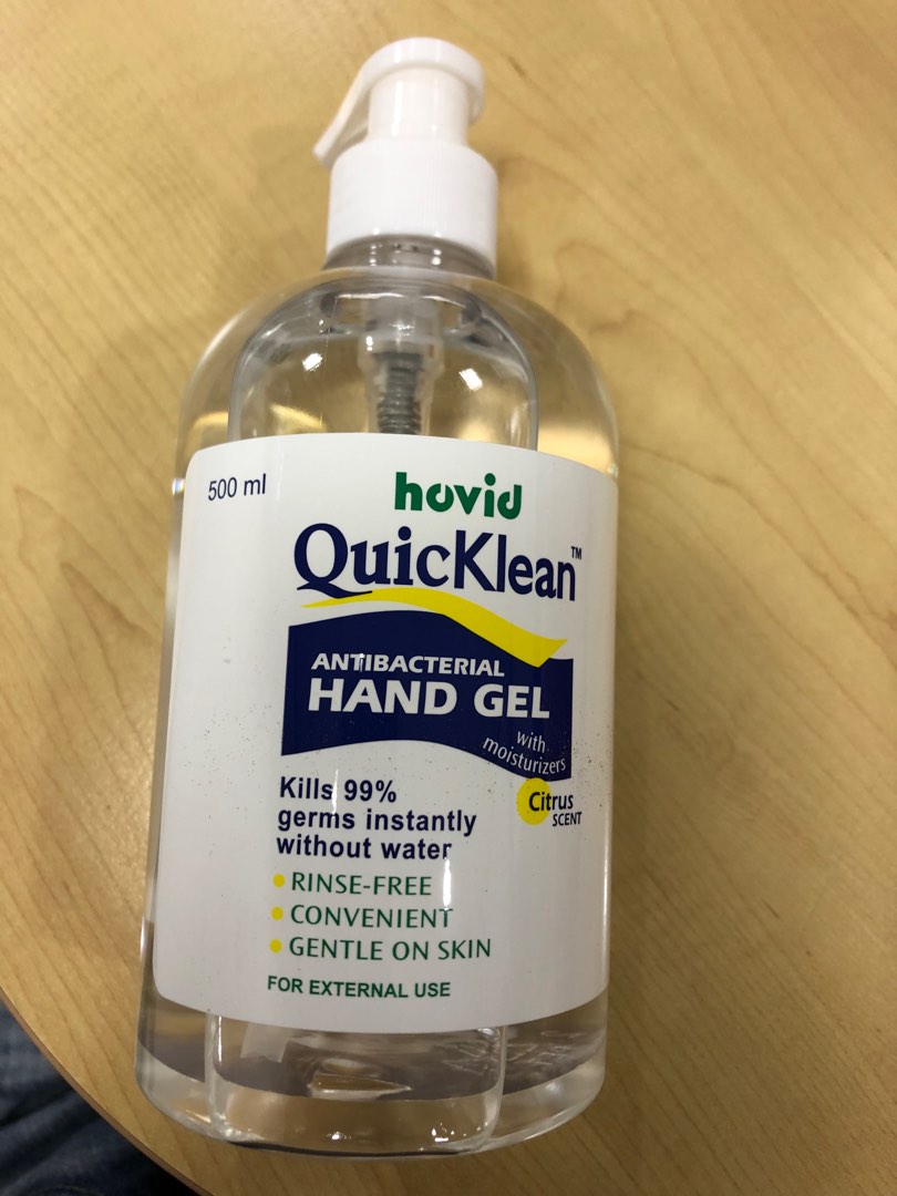 Hovid Quicklean 500ml Antibacterial Hand Gel, Beauty & Personal Care ...