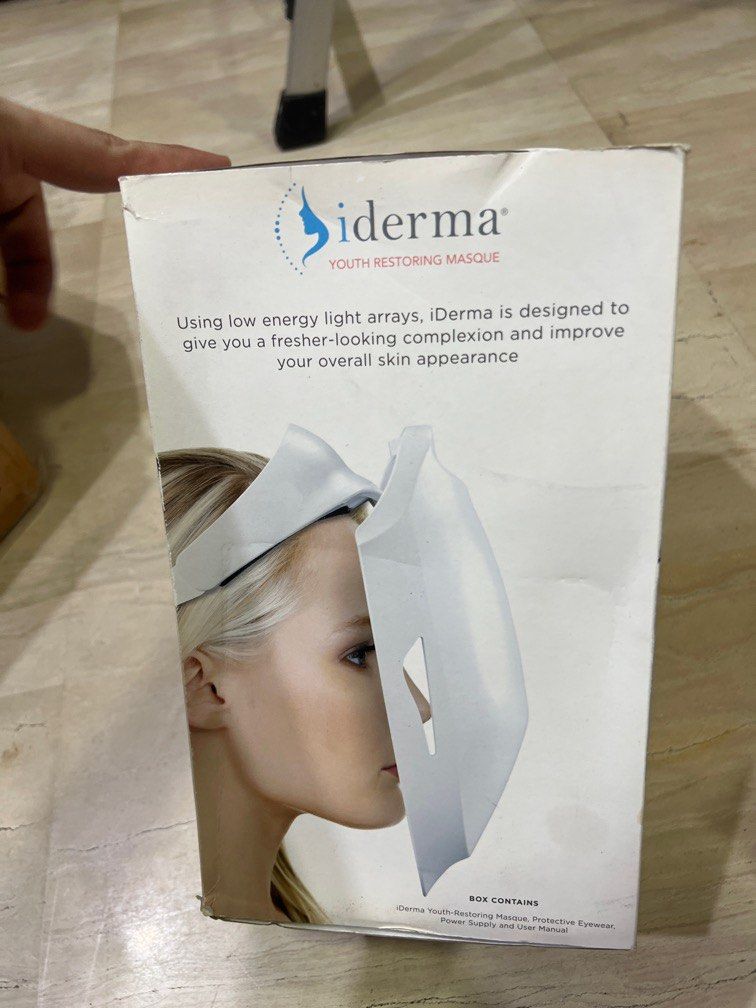 iderma led light therapy mask, Health & Nutrition, Face Masks & Face ...