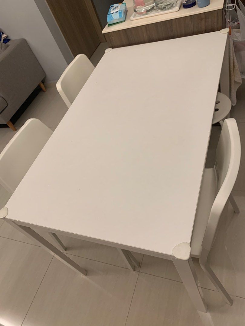 IKEA Melltorp table & chair, Furniture & Home Living, Kitchenware ...