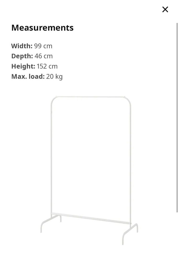 IKEA MULIG Clothes Rack, Furniture & Home Living, Furniture, Shelves ...