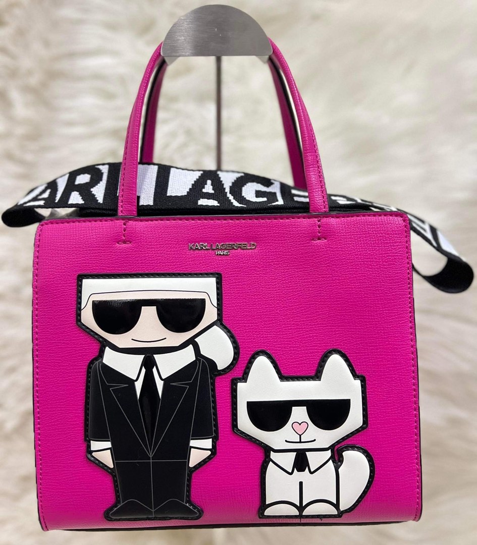 Karl Lagerfeld Paris Maybelle Satchel Fuchsia on Carousell