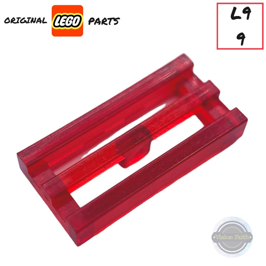 L9.9. LEGO TILE PARTS #2412b - MODIFIED 1 x 2 GRILLE WITH BOTTOM GROOVE ...