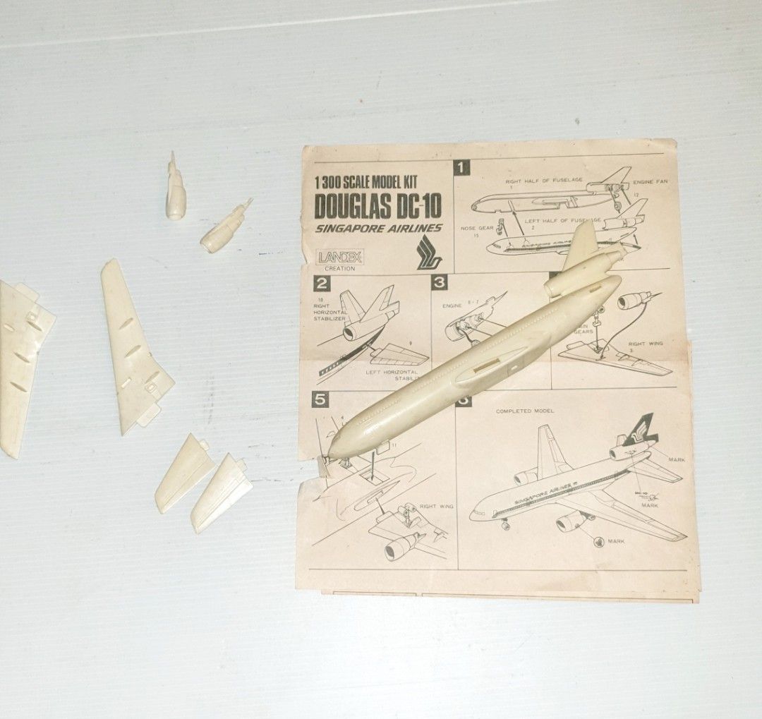 landex sigapore airlines Douglas 10 b 747 jumbo jet model kitt, Hobbies ...