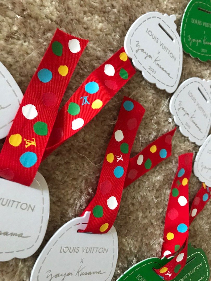 Louis vuitton tag yayoi kusama label tas luggage tag buat koper tas gantungan kunci bebas pakai ...