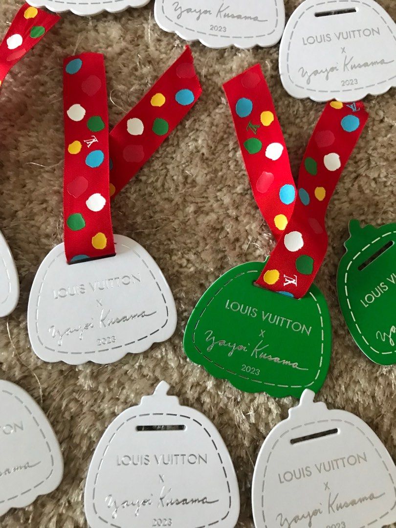 Louis vuitton tag yayoi kusama label tas luggage tag buat koper tas ...