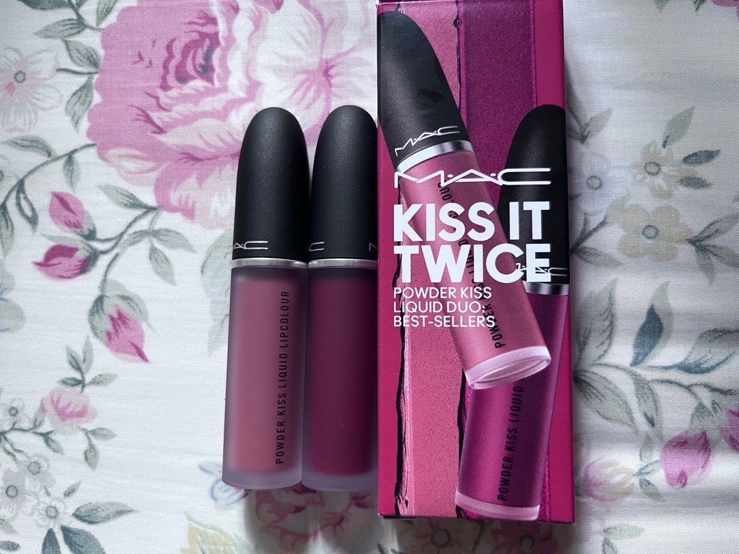 MAC Kiss it Twice Powder Kiss Liquid Duo (Mull it Over and Fashion ...