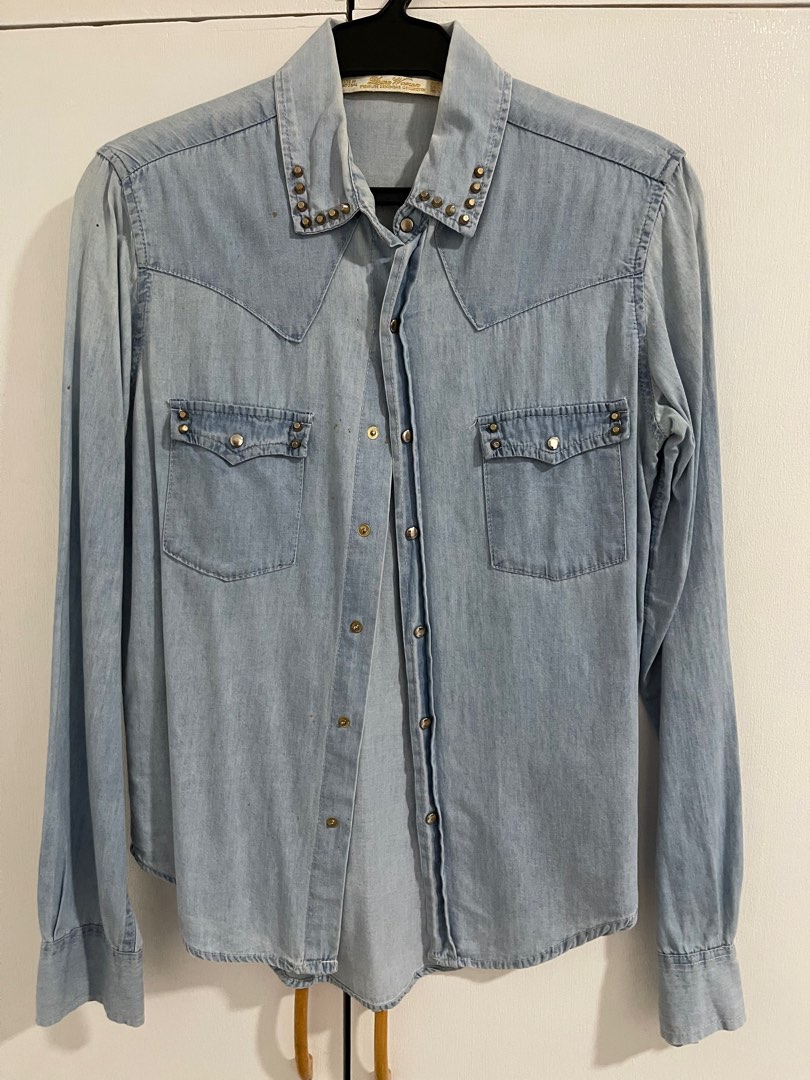 Maong Longsleeves Polo Womens Fashion Tops Longsleeves On Carousell