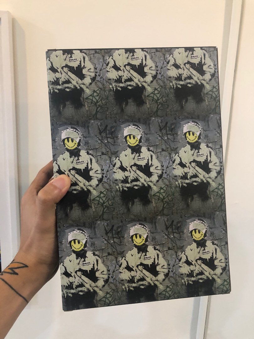 Medicom Bansky bearbrick smiley art arttoy on Carousell