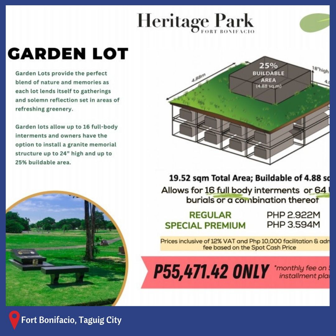 MEM01 - Heritage Park Fort Bonifacio Memorial Lot and Property For Sale ...