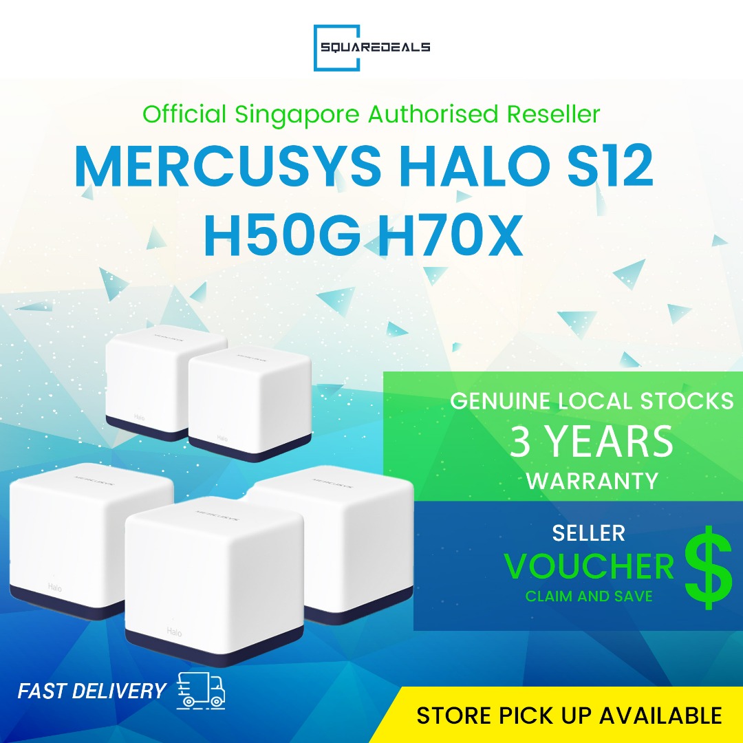 Mercusys Halo Mash Halo H70X Halo H50G Halo S12 Whole Home Mesh WiFi ...