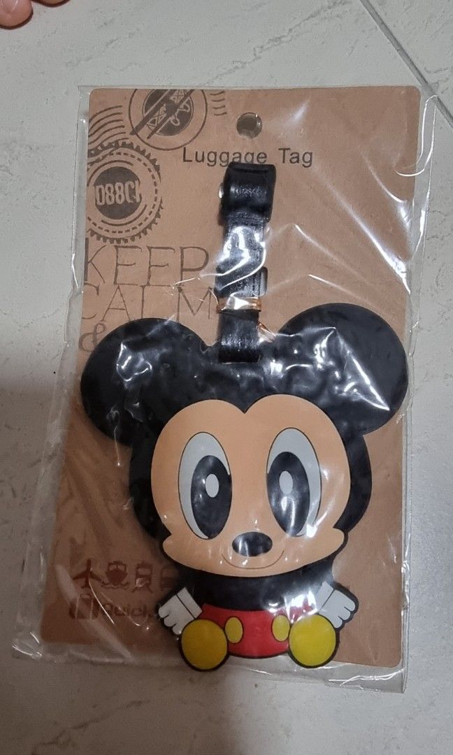 Mickey mouse Luggage tag, Hobbies & Toys, Travel, Luggage on Carousell