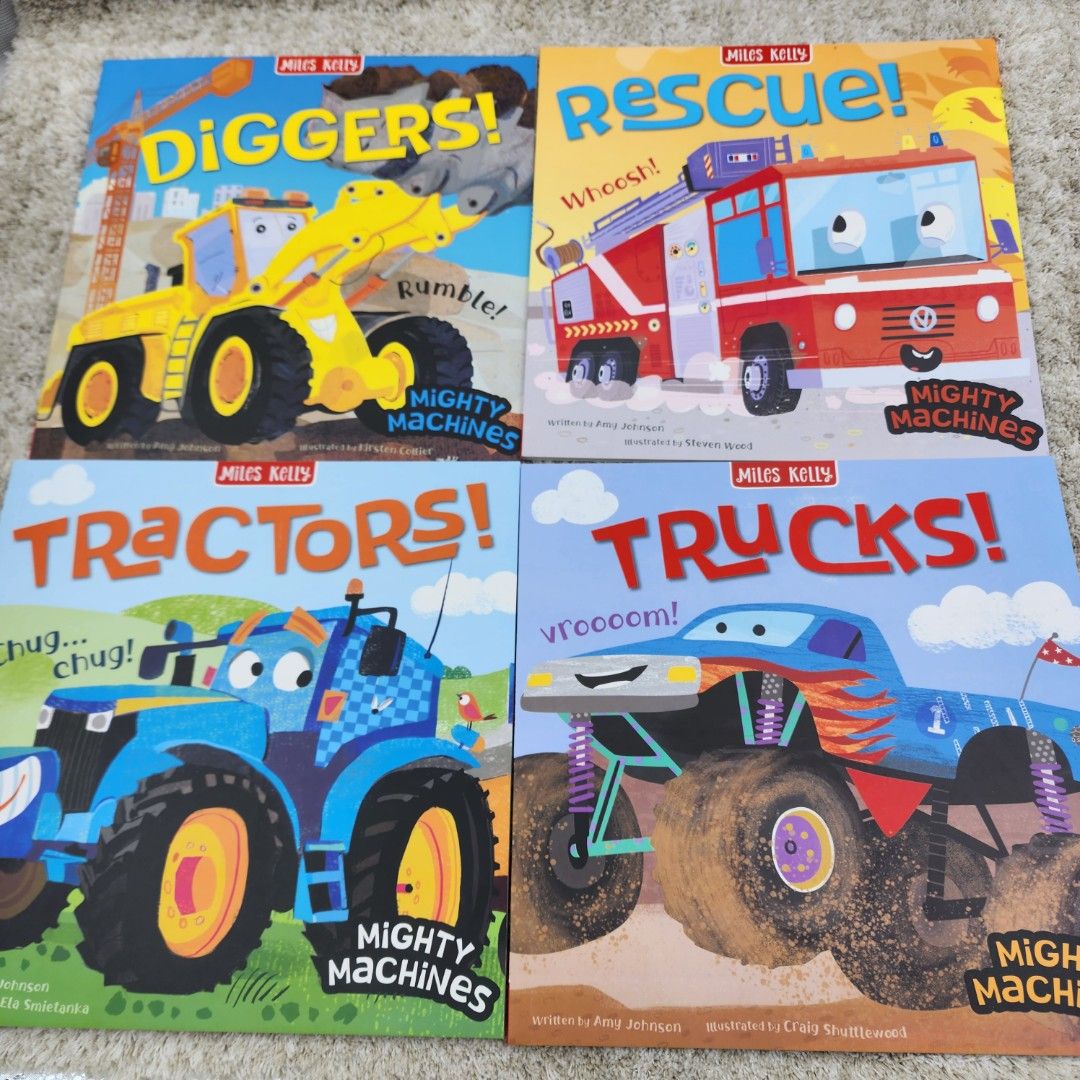 Miles Kelly Mighty machines set/diggers/rescue/tractors/trucks, Hobbies ...
