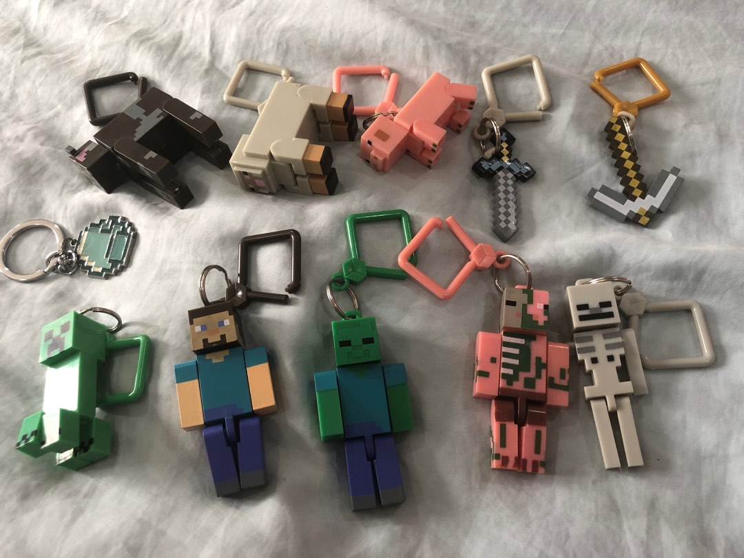 Minecraft keychains/ toys on Carousell