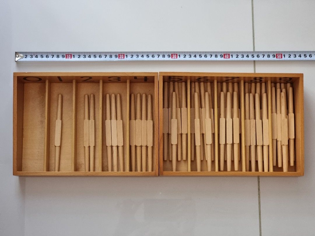 Montessori Spindle Box, Hobbies & Toys, Toys & Games on Carousell