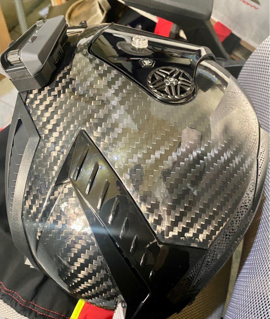 MotoDeck LS2 CARBON THUNDER HELMET, Motorbikes, Motorbike Parts ...