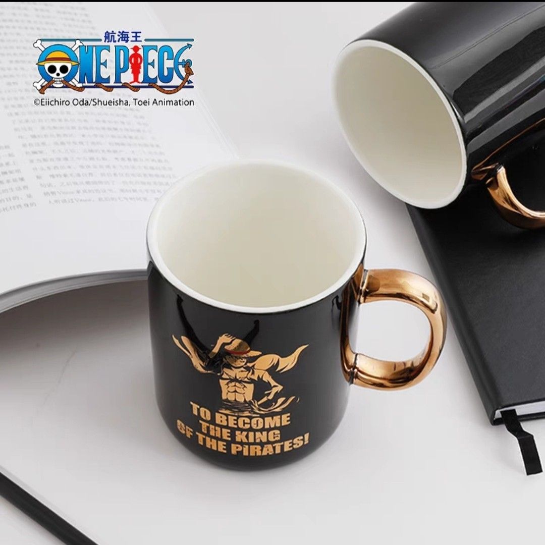 Mugs Monkey D. Luffy - Roronoa Zoro - Portgas D. Ace Golden Black One ...