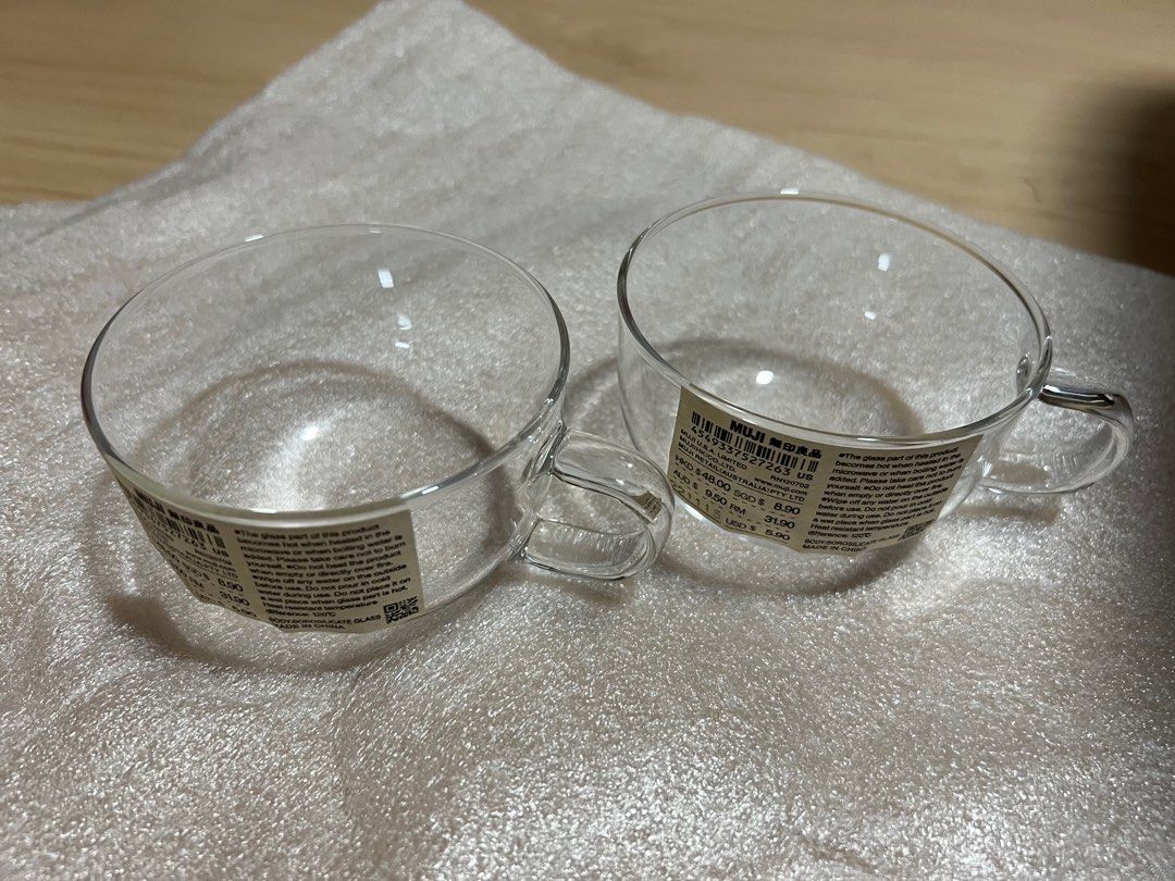 Muji Glass Teacups, Furniture & Home Living, Kitchenware & Tableware ...