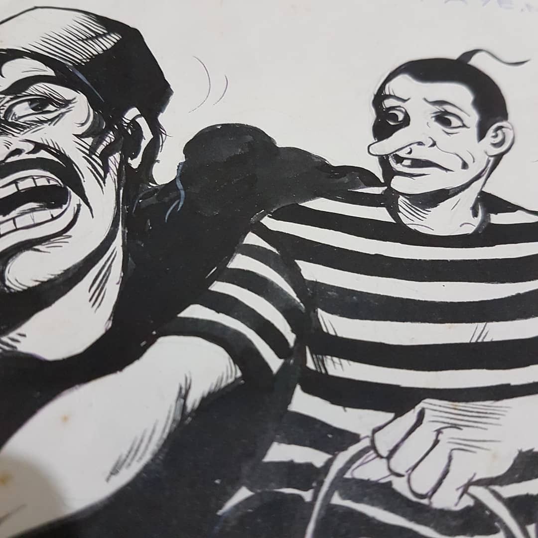 Naskah gambar asli Cergam Komik Tatang S Darah Setan, Buku & Alat Tulis ...