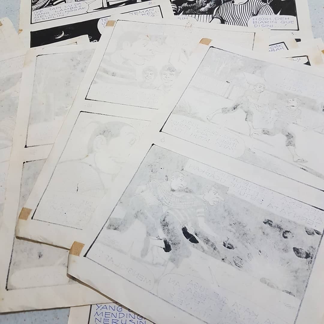 Naskah gambar asli Cergam Komik Tatang S Darah Setan, Buku & Alat Tulis ...
