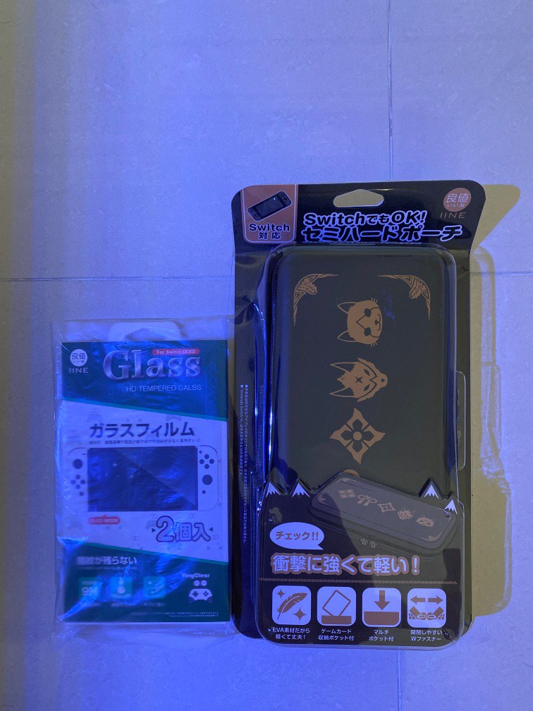 Nintendo switch monster hunter rise case and tempered glass, Video ...