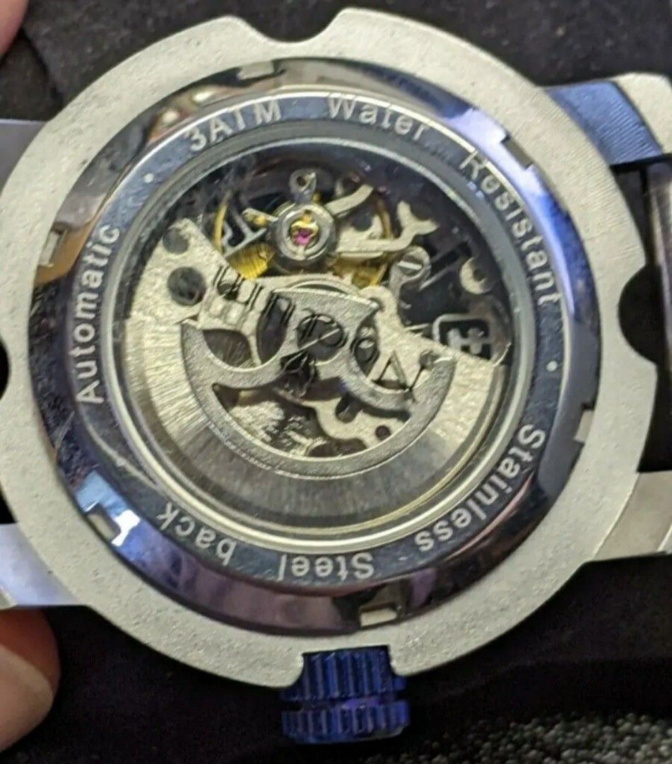Noctum "Las Vegas" Luxury Skeleton Exhibition Automatic Watch w/Black ...