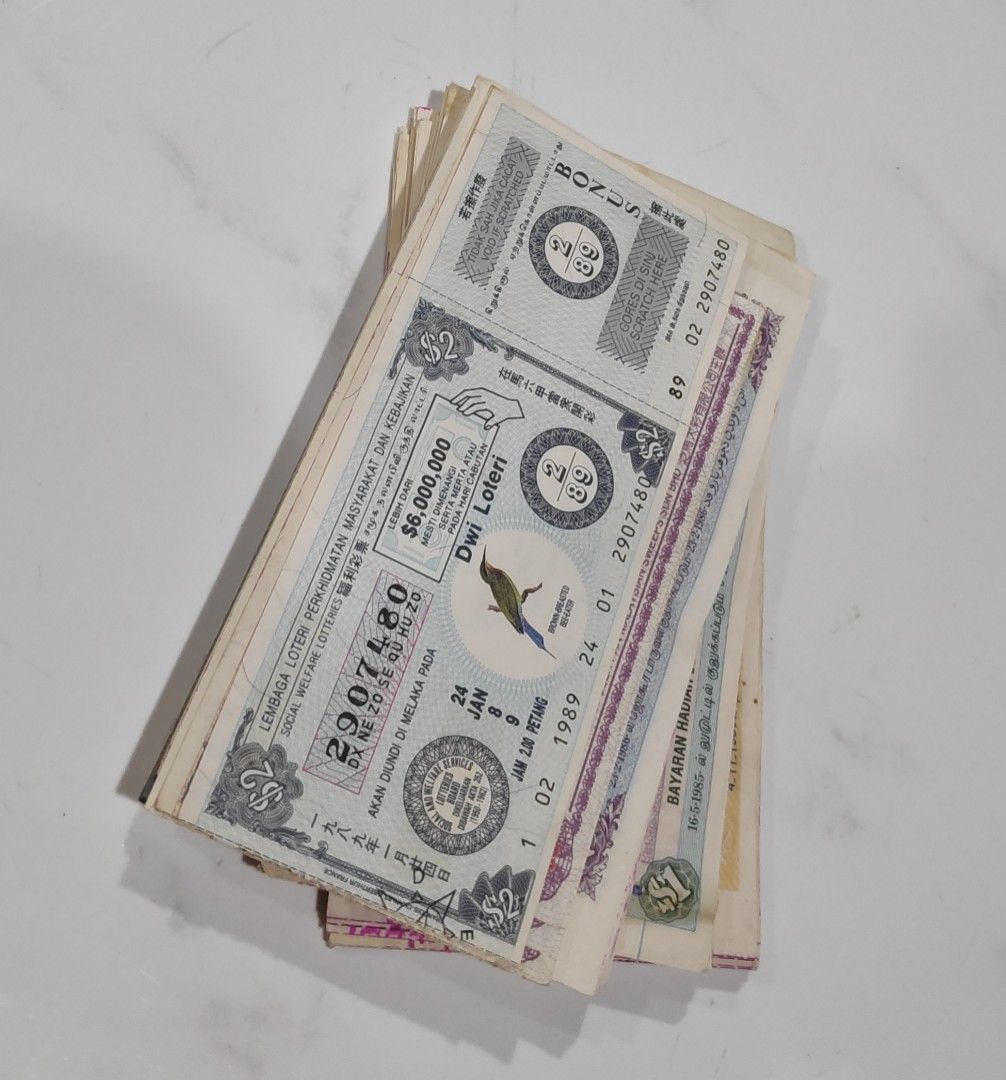 old lottery ticket 1980s lot, Hobbies & Toys, Collectibles ...