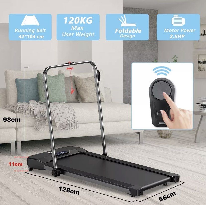 OneTwoFit Foldable 2.5HP Treadmill 12km/h WalkingPad Professional ...