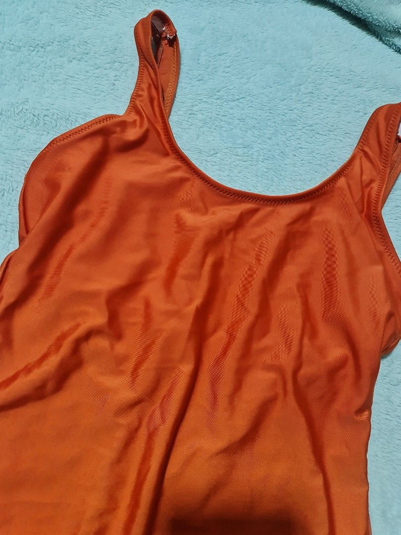Orange one piece swimsuit, Women's Fashion, Swimwear, Bikinis ...