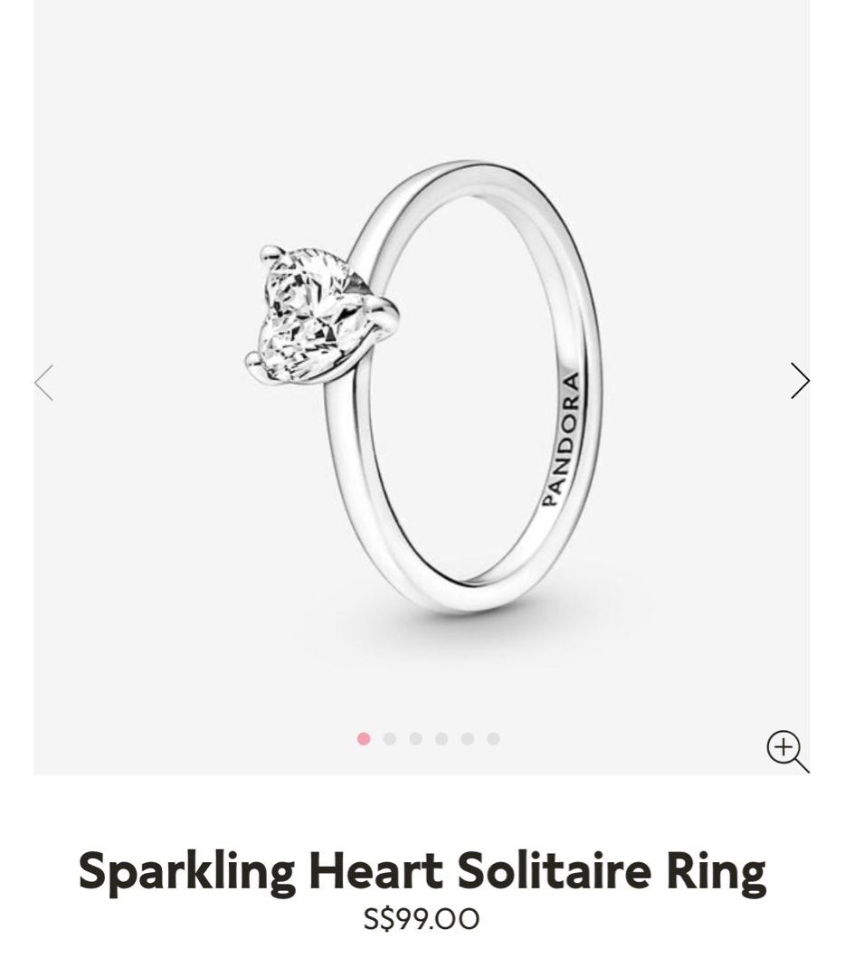 Pandora sparkling heart ring, Women's Fashion, Jewelry & Organisers ...