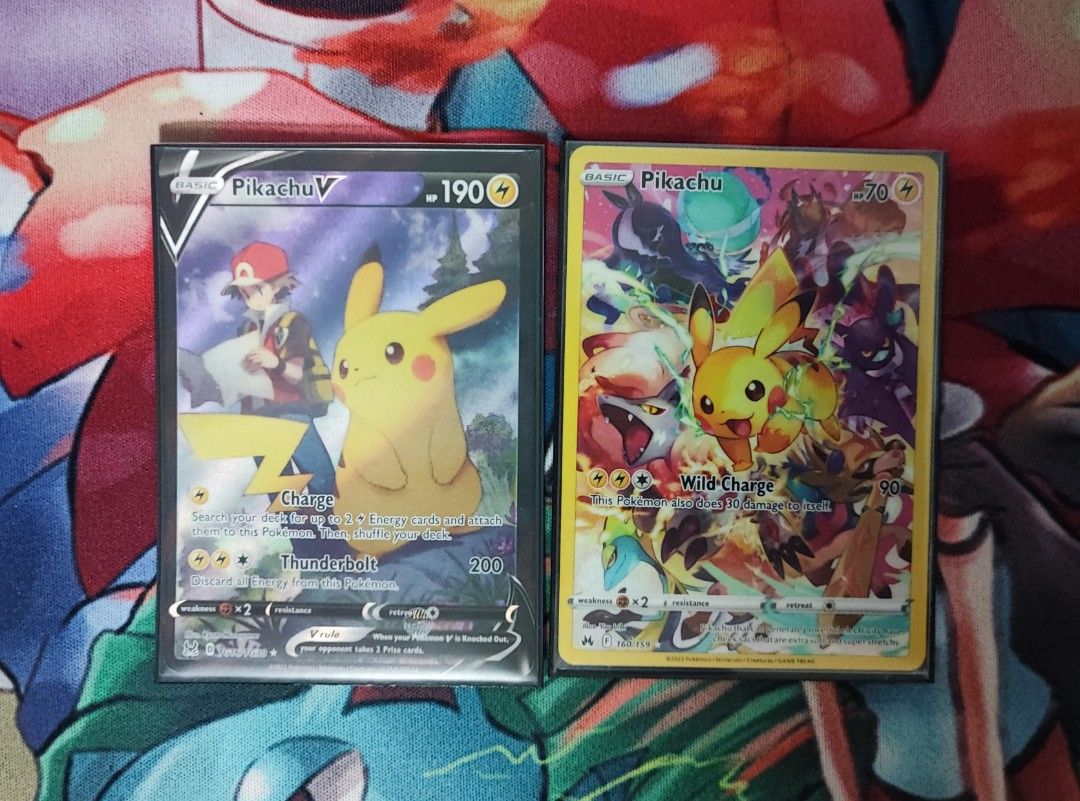 Pikachu V secret rare Lost Origin Crown Zenith Pokemon cards sword and shield ptcg pokemon tcg ...