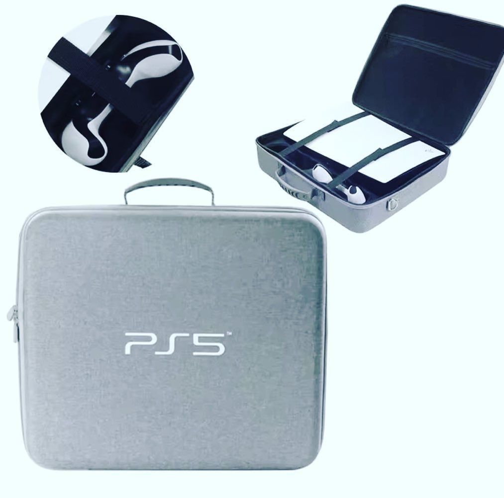 Playstation PS5 Console Hard Shell Case Handbag Travel Bag (Grey ...