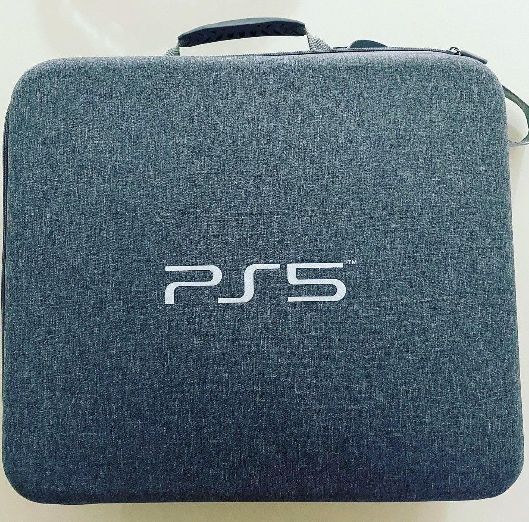 Playstation PS5 Console Hard Shell Case Handbag Travel Bag (Grey ...