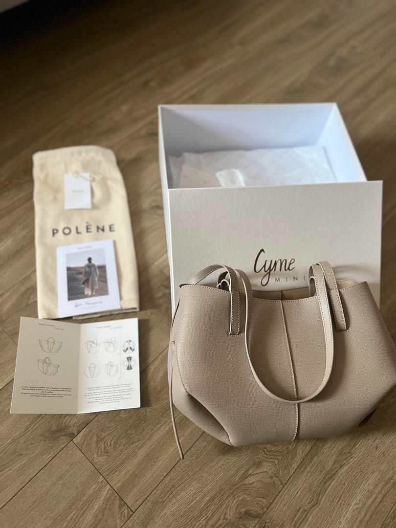 Polene Cyme Mini Taupe, Luxury, Bags & Wallets on Carousell