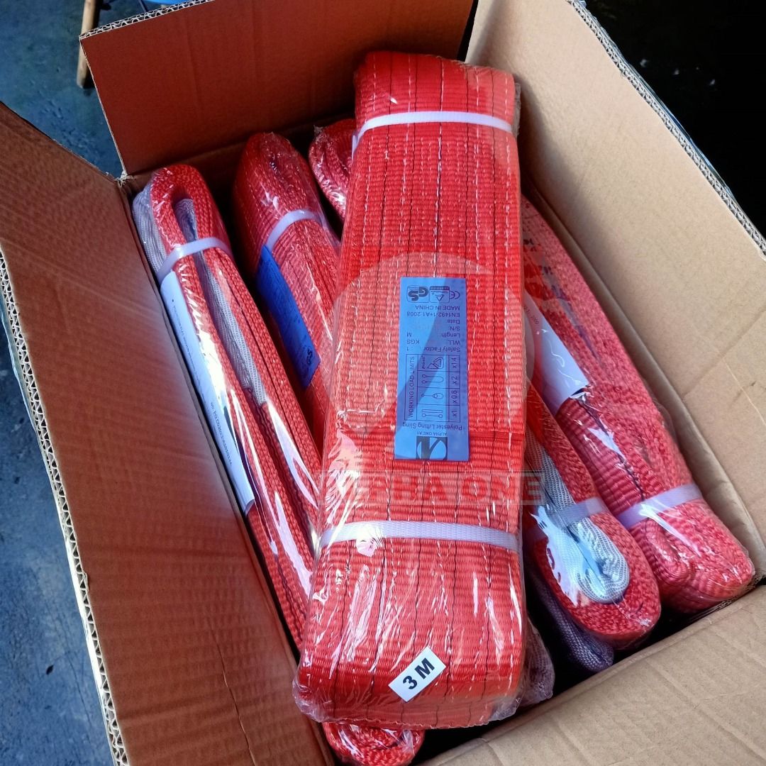 POLYESTER WEBBING SLING-LIFTING BELT DOUBLE PLY WITH TEST CERTIFICATE ...