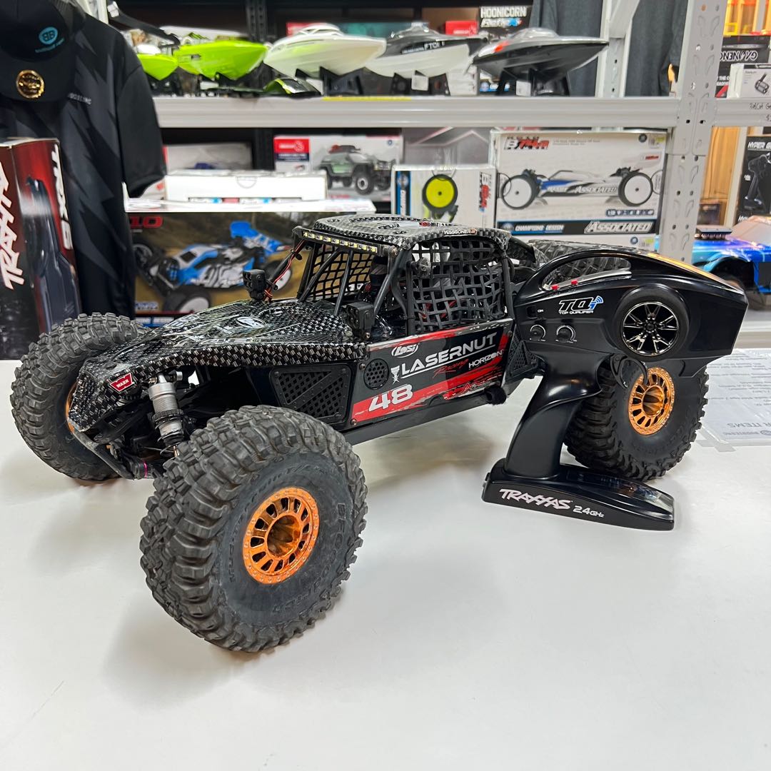 [PRE-OWNED] LOSI 1/10 LASERNUT U4 4WD 4S ROCK RACER BRUSHLESS W TRAXXAS ...