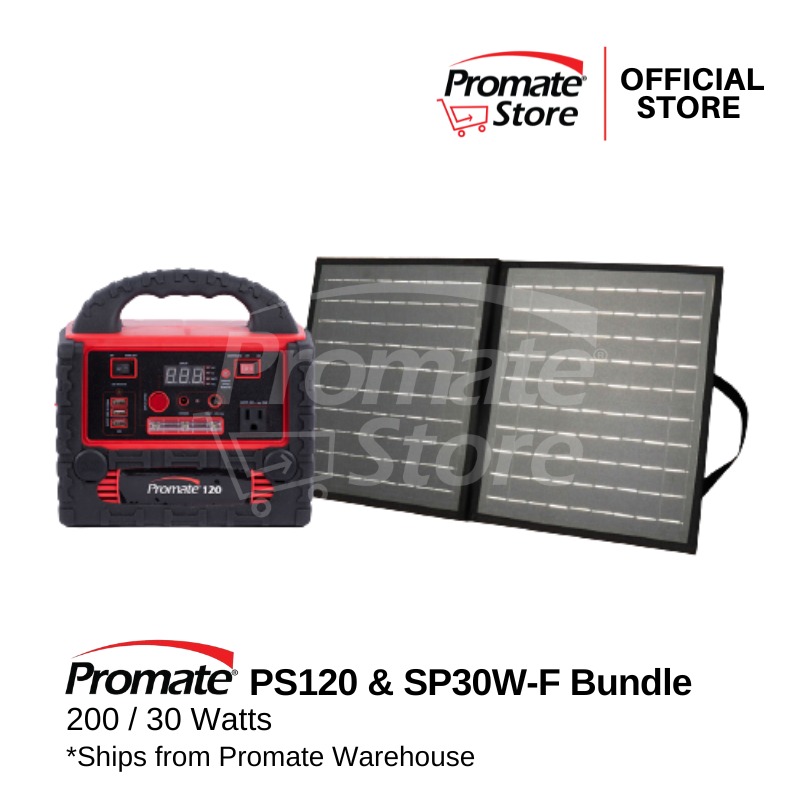 Promate 120 & Foldable Solar Panel SP30W-F Bundle on Carousell