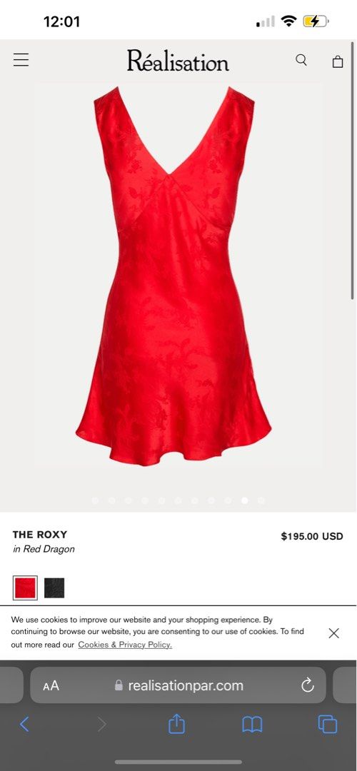Realisation Par The Roxy Dress in Red Dragon on Carousell