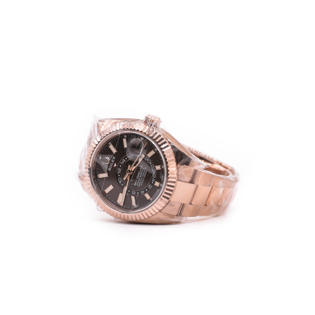 Rolex Sky Dweller Annual Calendar GMT 18K Rose Gold Chocolate Dial 42mm ...