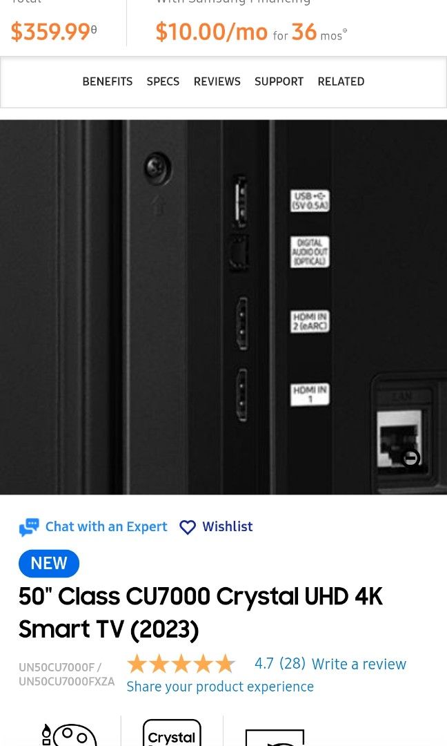 Samsung CU7000 UHD 4K Smart TV, TV & Home Appliances, TV ...