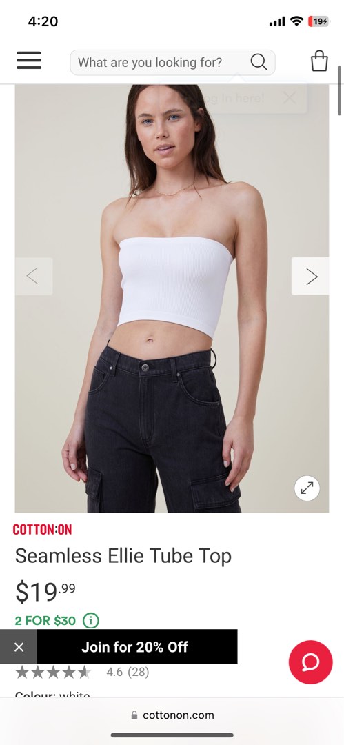 Seamless Ellie Tube Top Womens Fashion Tops Sleeveless On Carousell