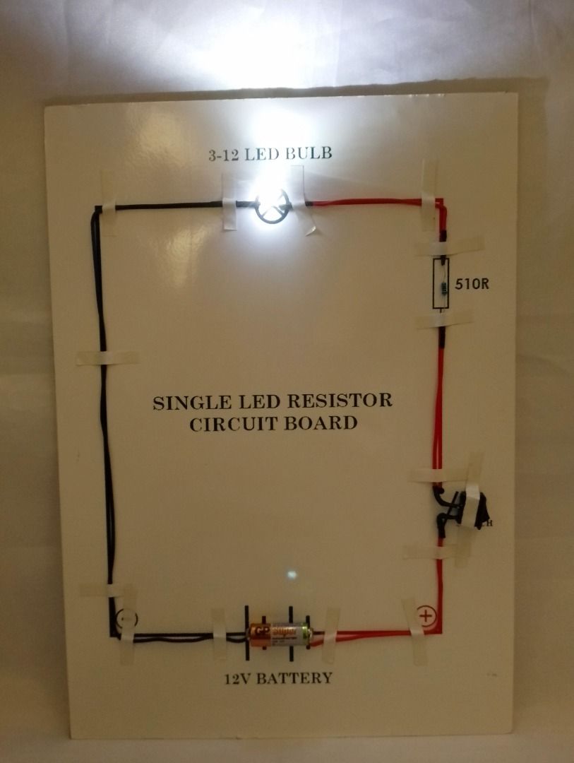 SINGLE CIRCUIT BOARD with 510R RESISTOR, BEST FOR EXPERIMENT SCIENCE ...